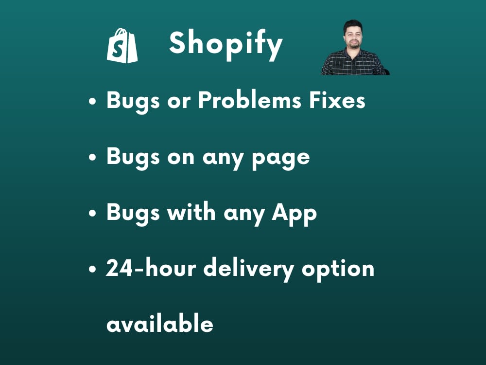 Shopify bugs or problems get fixed quickly on any page | Upwork
