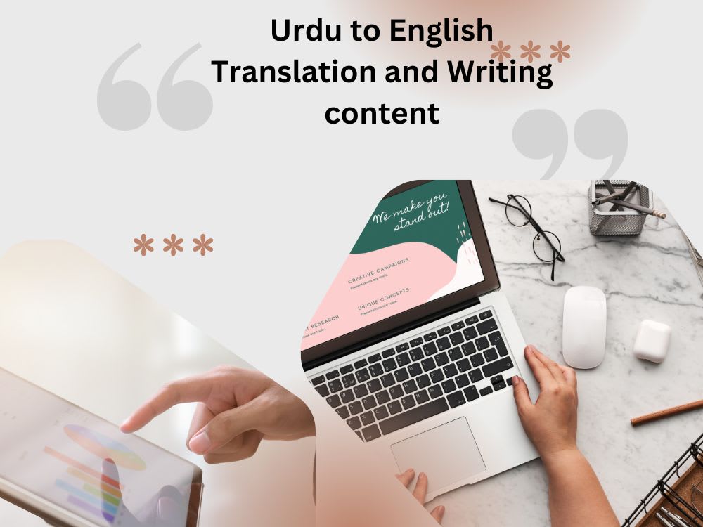Urdu to English translation and writing content | Upwork