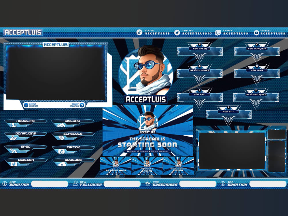 A unique animated stream overlay for twitch | Upwork