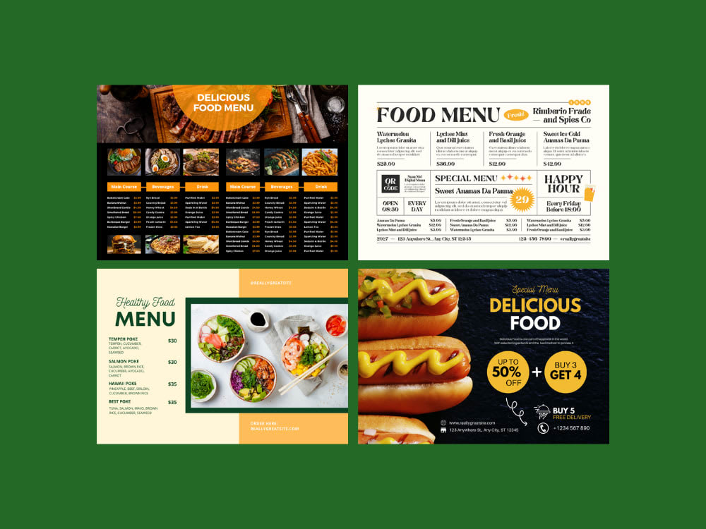 An amazing menu design, food menu, restaurant menu | Upwork