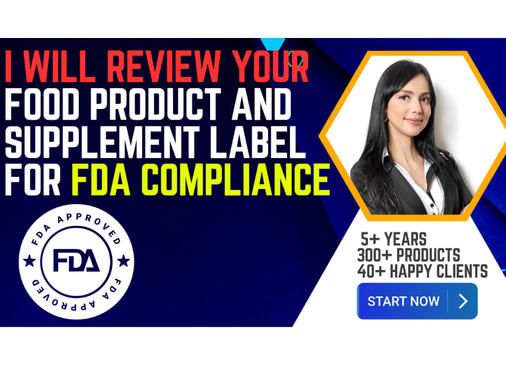 A review of your food or supplement product for fda compliance | Upwork