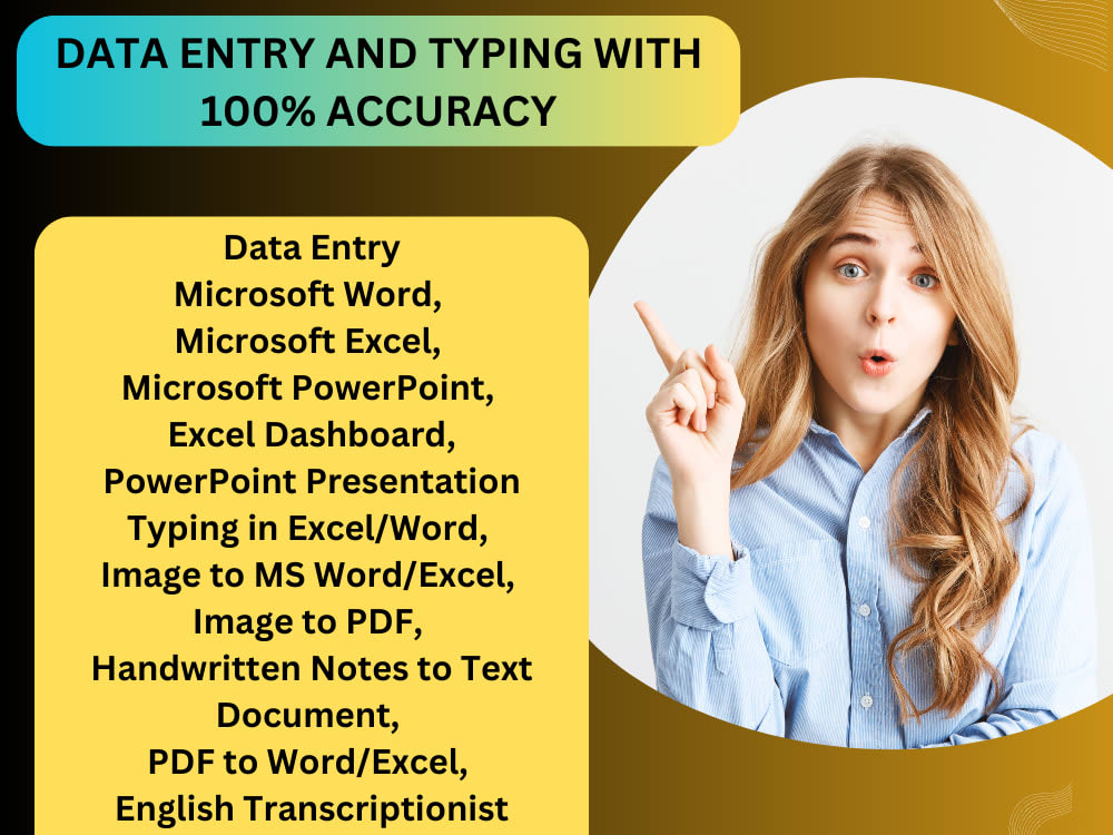 Data Entry Work with 100% accuracy in one day | Upwork