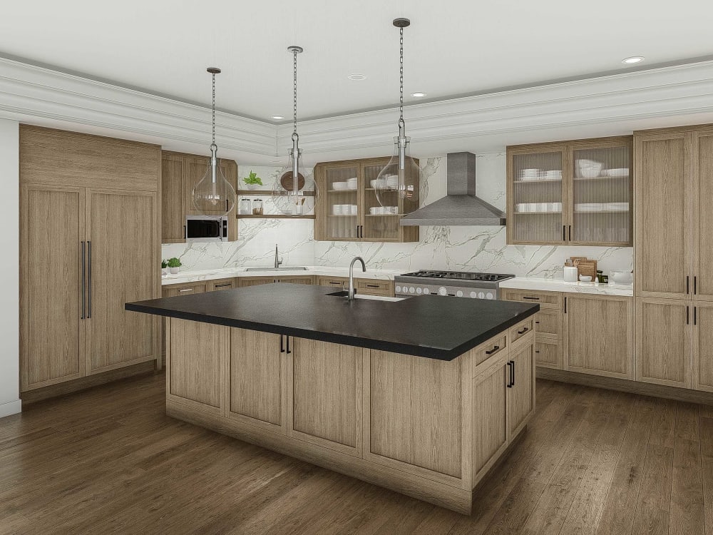 Kitchen 2D drawings and 3D renderings | Upwork