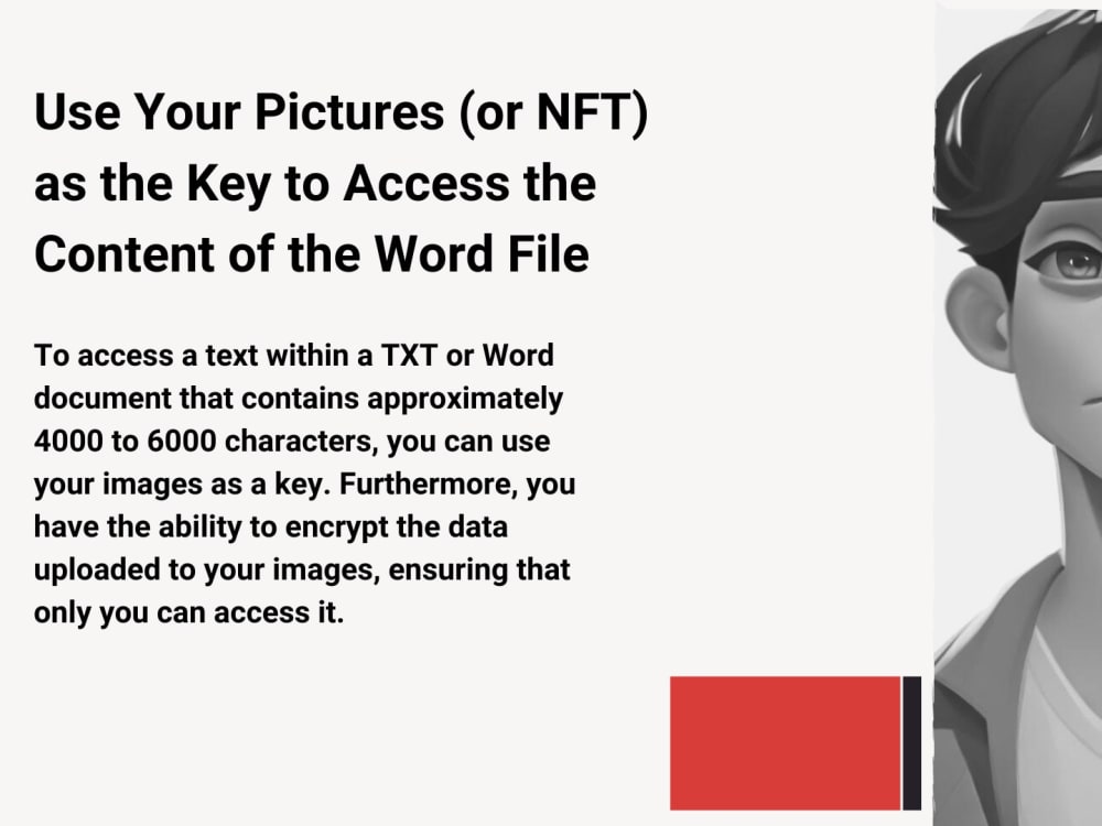 Embed hidden textual data into the pixels of your photos (NFT-USB) | Upwork