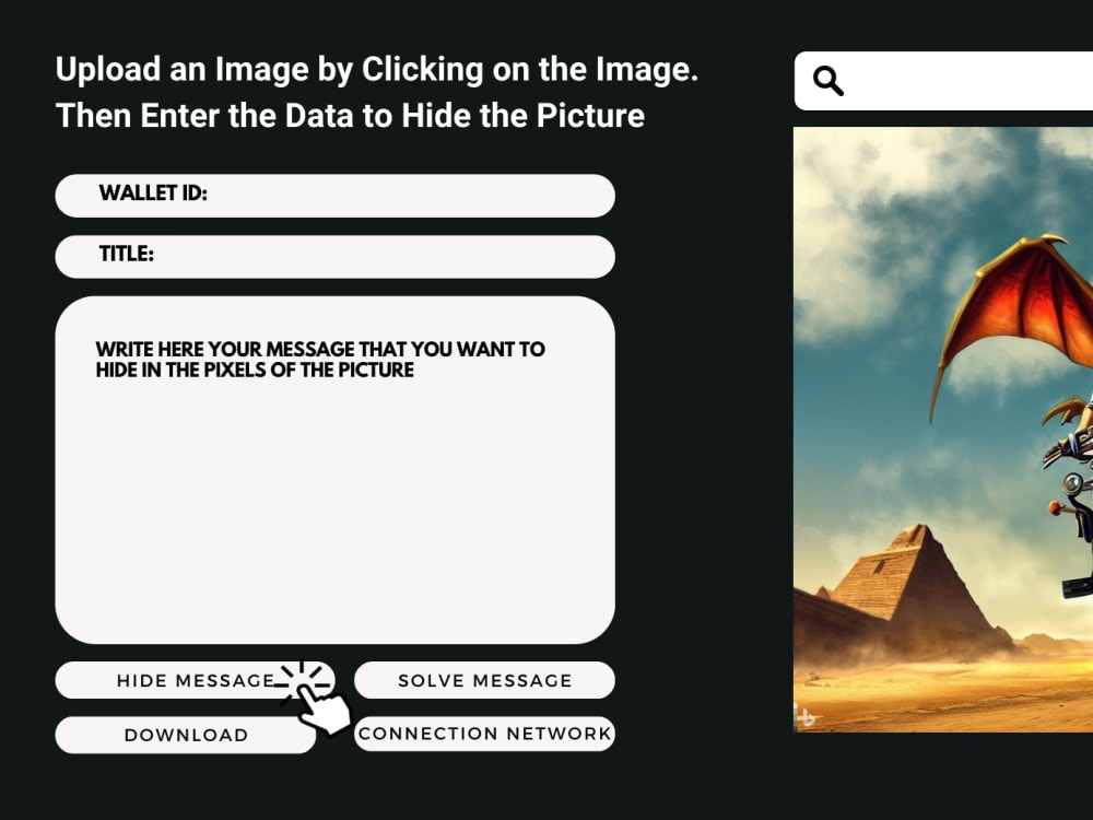 Embed hidden textual data into the pixels of your photos (NFT-USB) | Upwork