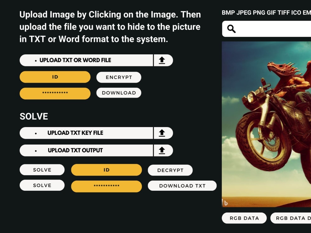 Embed hidden textual data into the pixels of your photos (NFT-USB) | Upwork