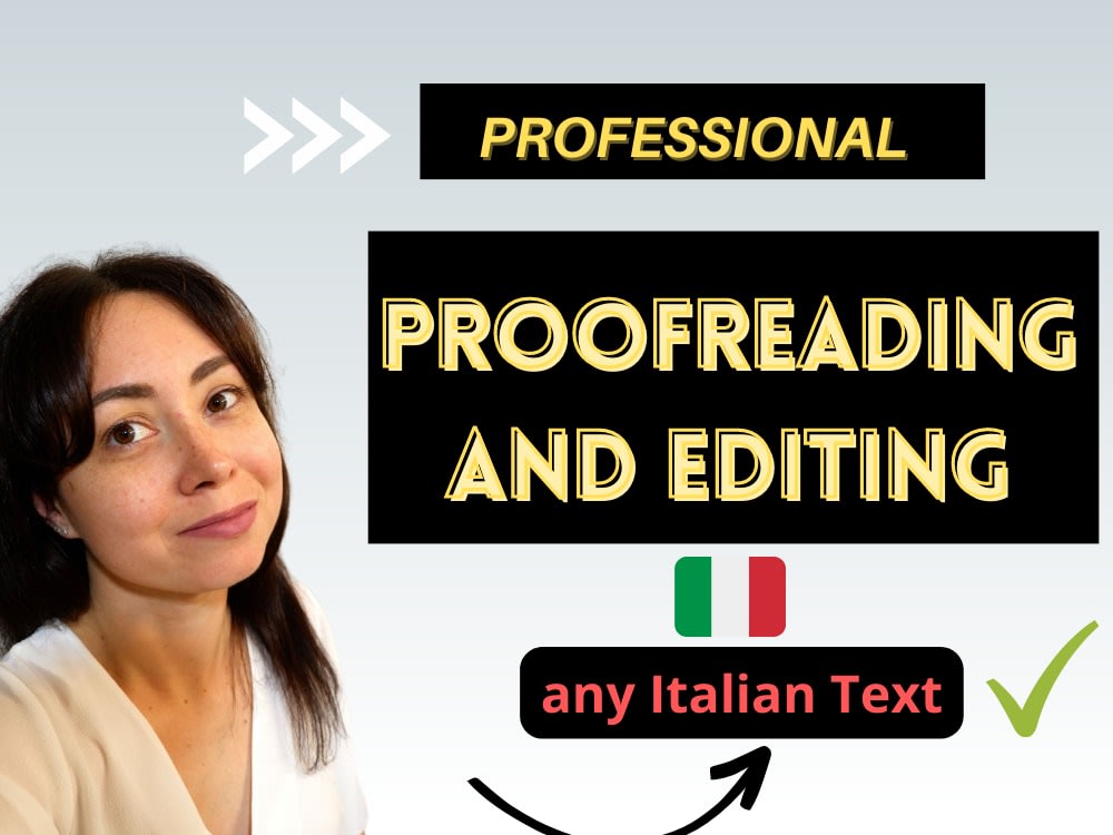 A professionally proofread and edited text in Italian | Upwork