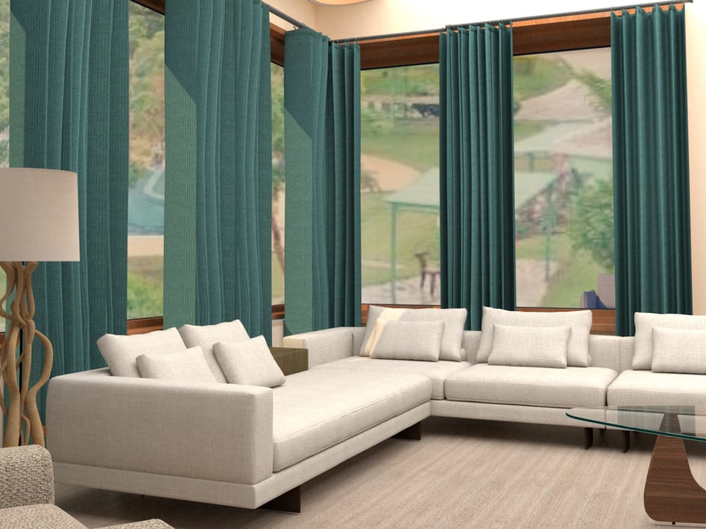 A realistic interior rendering of the living room in v-ray | Upwork