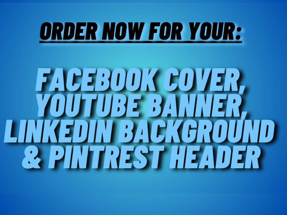 A Facebook cover, LinkedIn, Twitter, Youtube banner and Pinterest ...