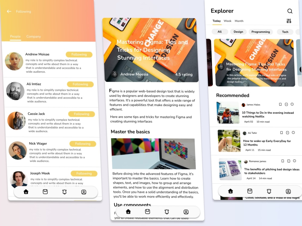 Design Awesome And Creative Mobile App Uiux Design Upwork