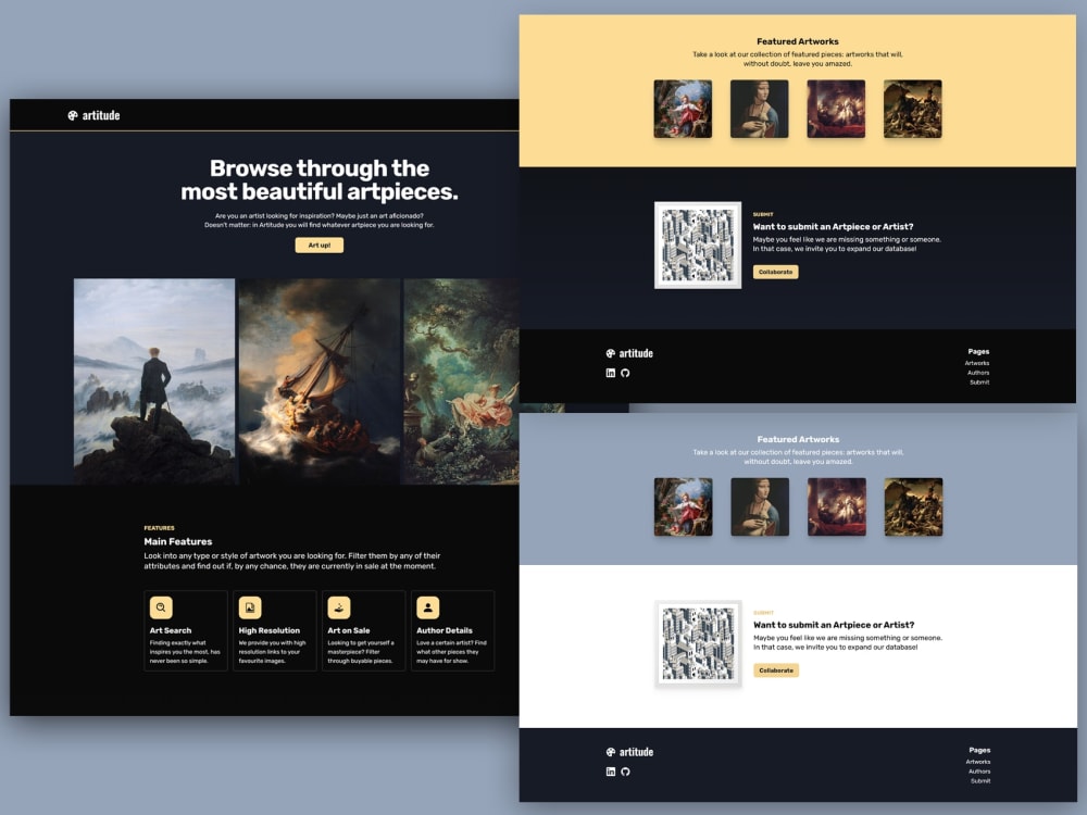 A VISUALLY STUNNING WEBSITE [FRONT-END] | Upwork
