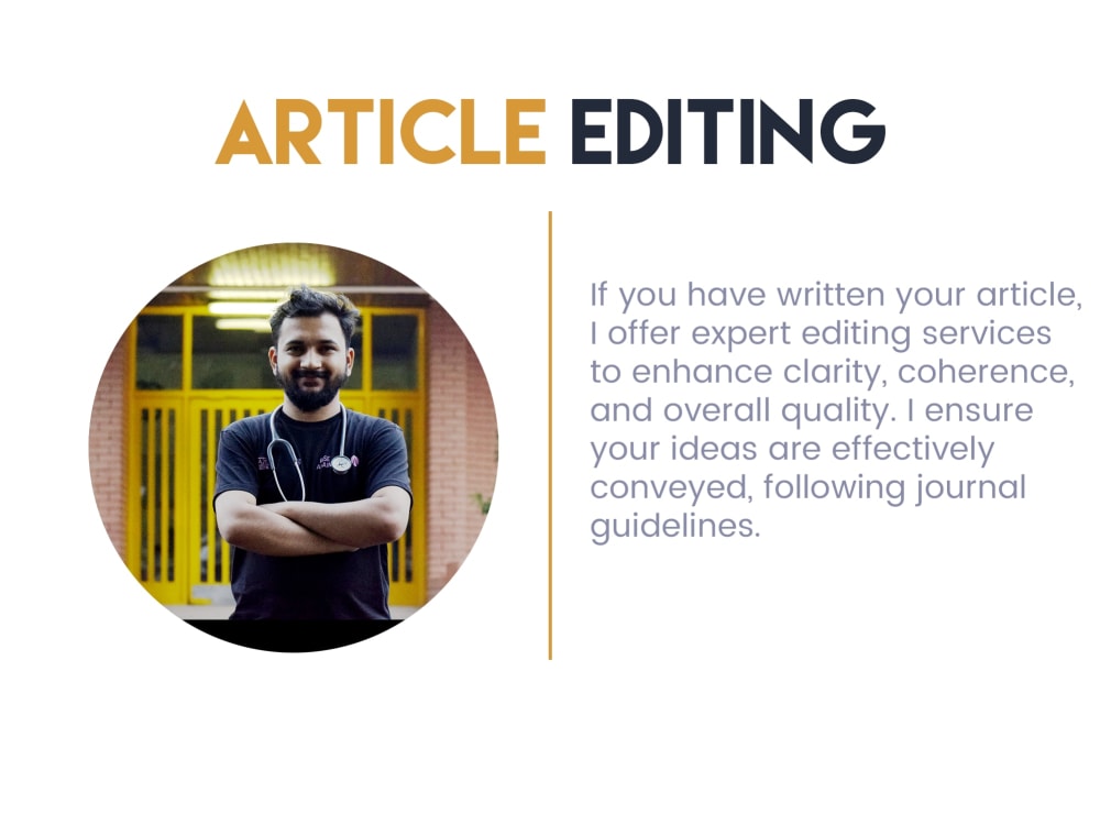 Medical journal article writing, editing, proofreading and publishing ...