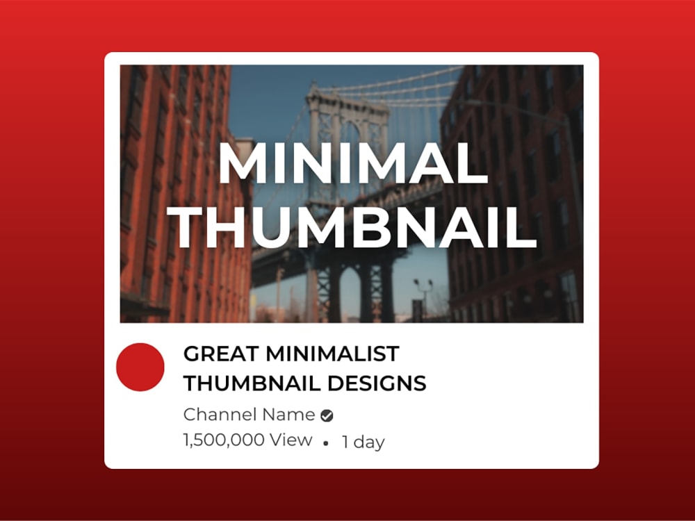 A aesthetic minimal YouTube thumbnail | Upwork