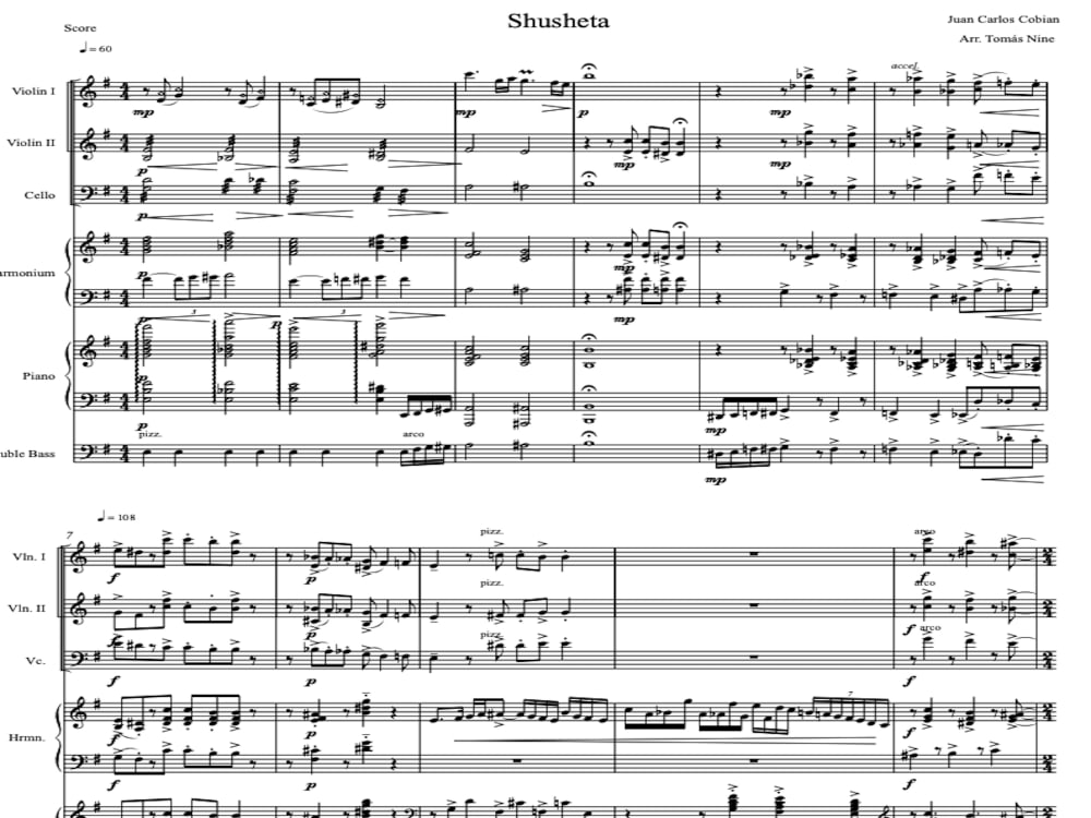 Arrangements and compositions for tango orchestra | Upwork