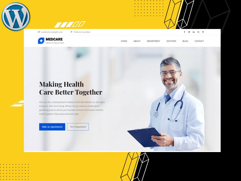 A professional medical health care wordpress website | Upwork