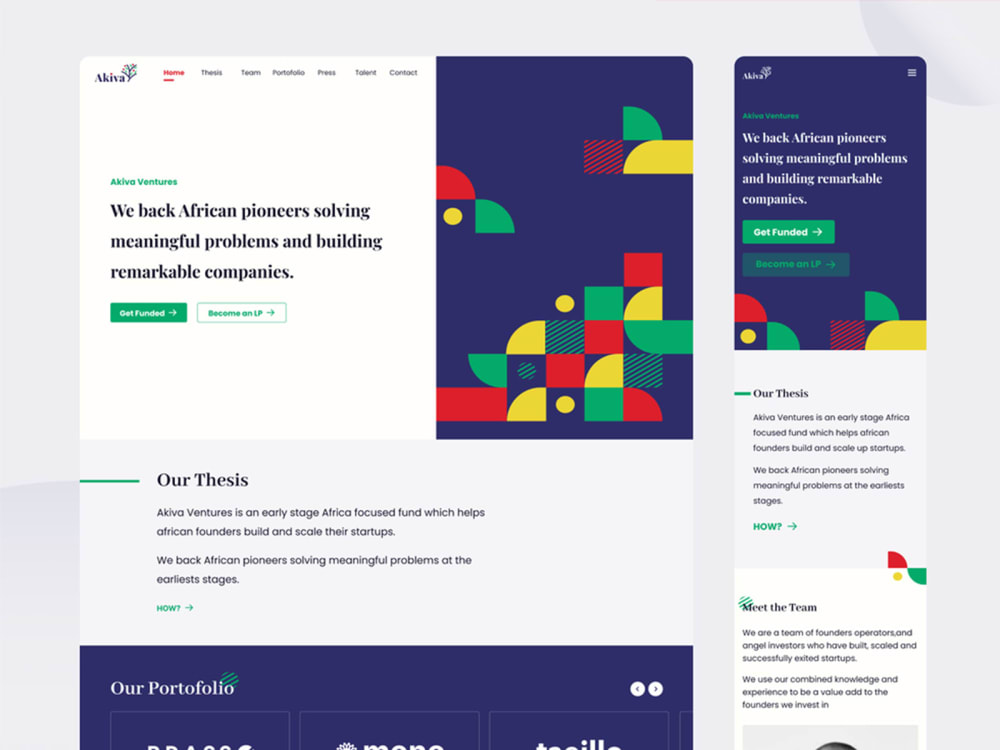 Responsive website UI/UX design, web UI or landing page UI design in ...