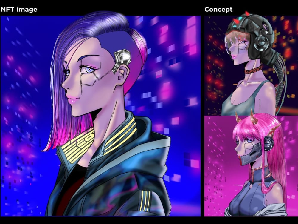 NFT art, NFT collection for opensea shop | Upwork