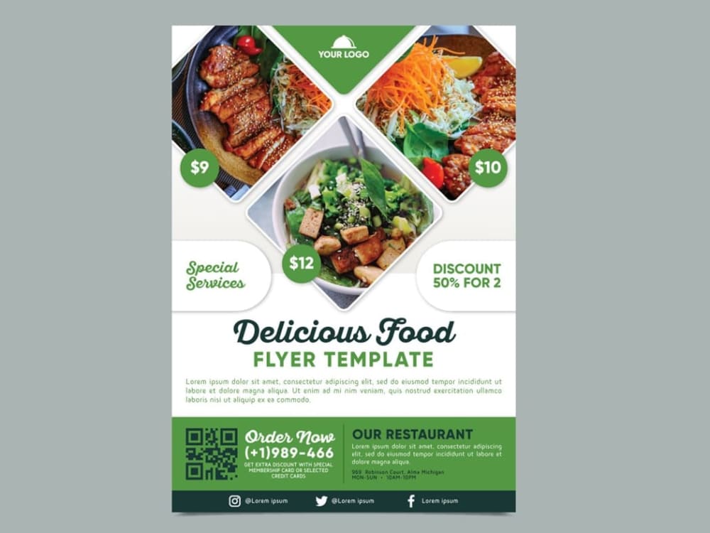 Printable Card, Flyer or Brochure Design in Canva and Adobe Photoshop ...