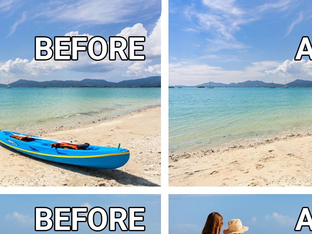 Professional photos editing services - object remove photo | Upwork