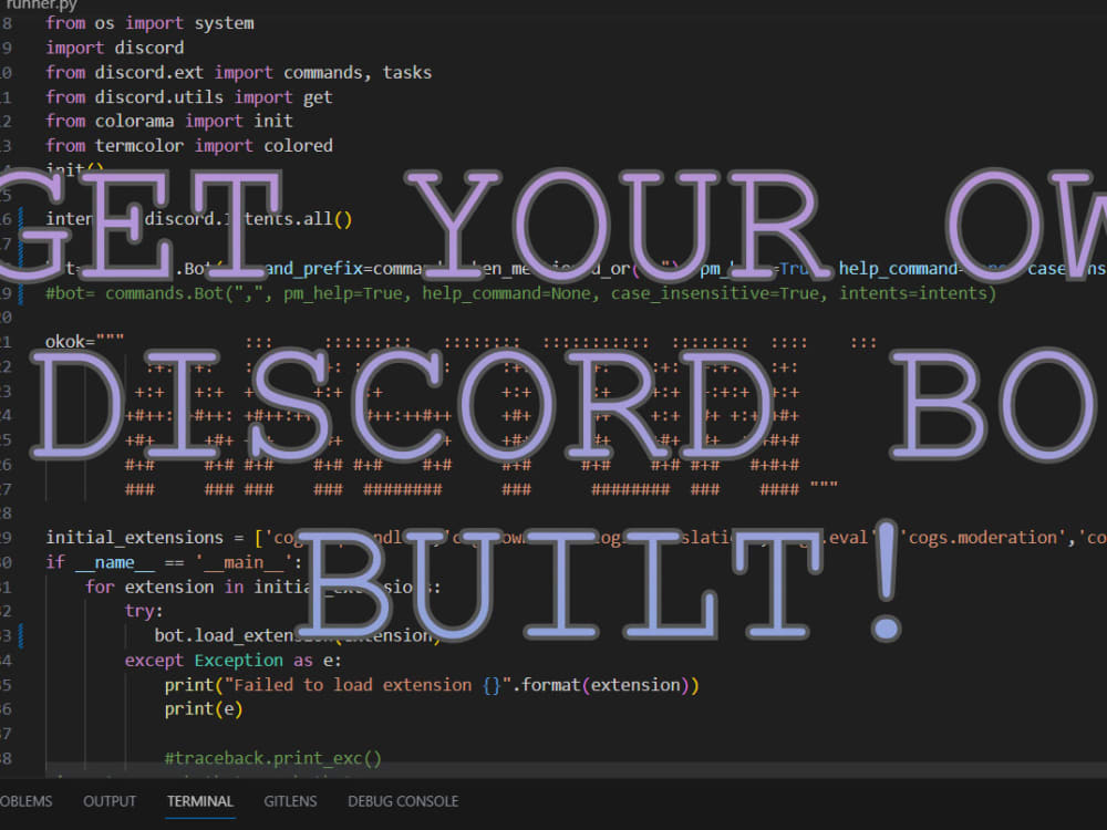 A Custom Discord Bot For Your Server Upwork