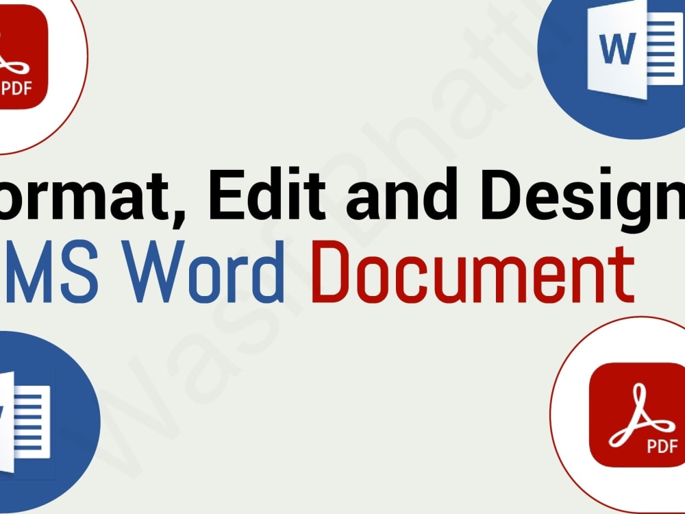 Document Design Edit PDF File Format Design Assignment in MS Word | Upwork