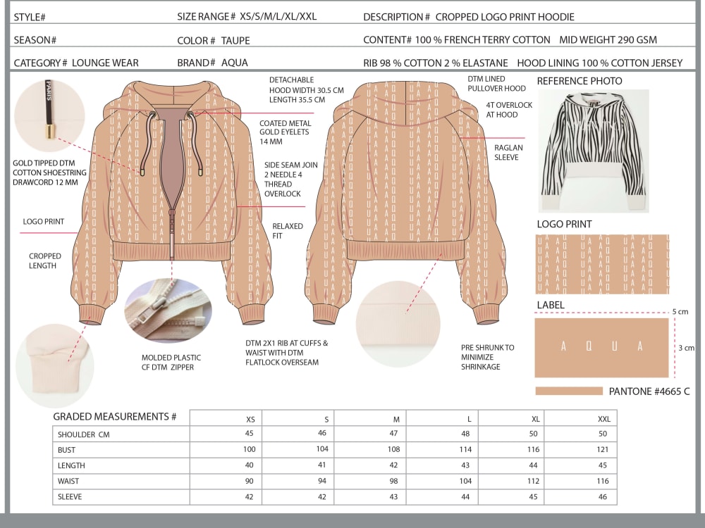 Activewear cad sketches & tech packs | Upwork
