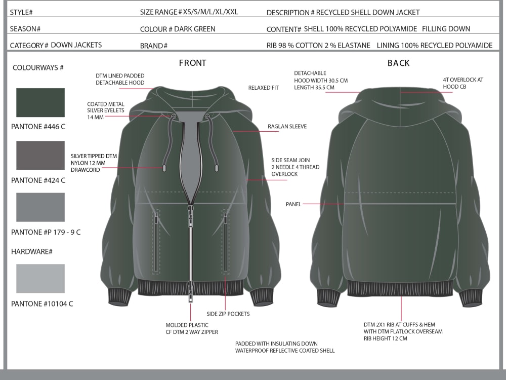 Coats , jackets , outerwear cads & tech packs | Upwork