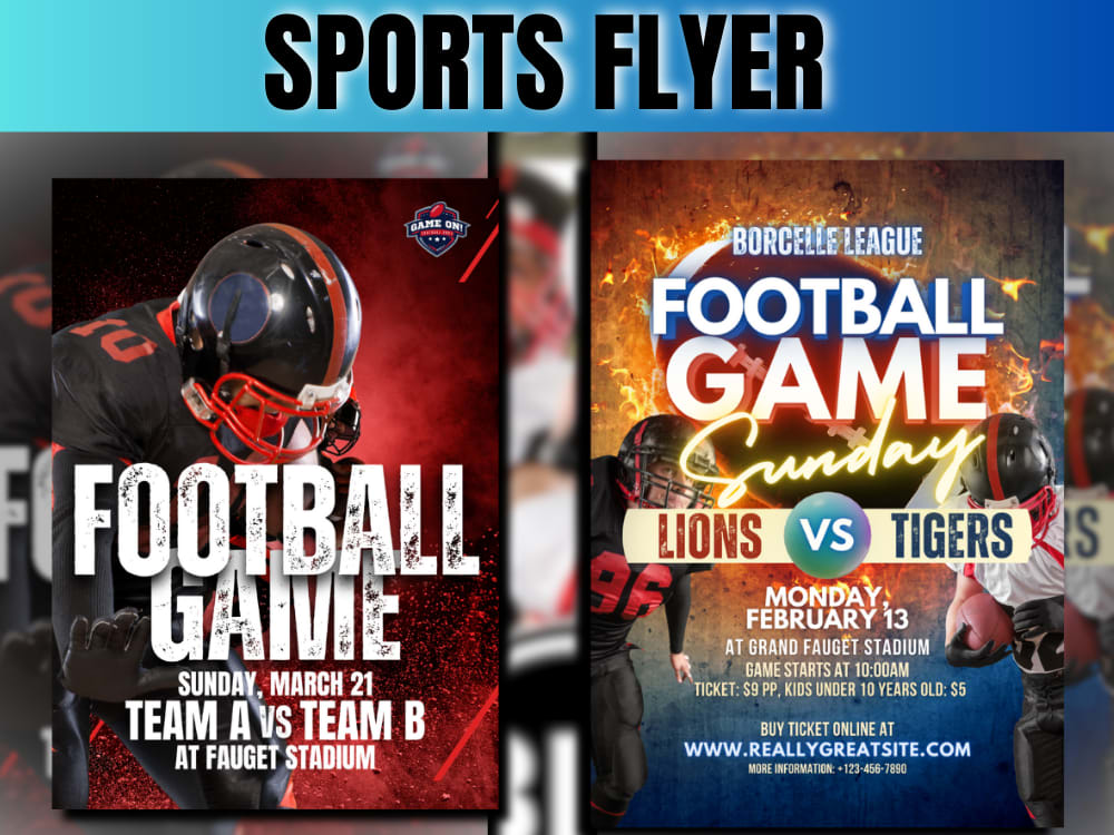 Modern sports flyer football, fitness, basketball flyer in 24 hours ...