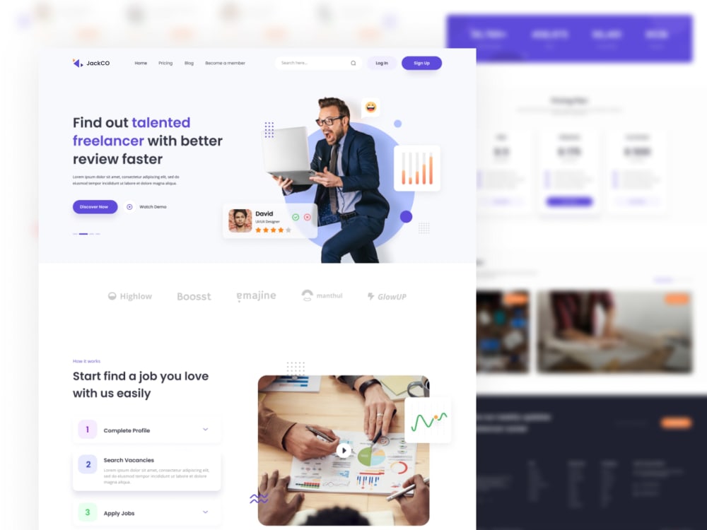 Website homepage and landing page user interface (UI) design in Figma ...