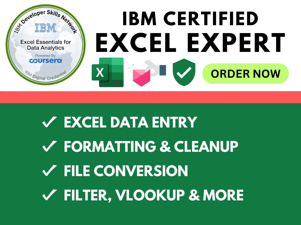 Excel data entry, spreadsheet cleaning and formatting service | Upwork