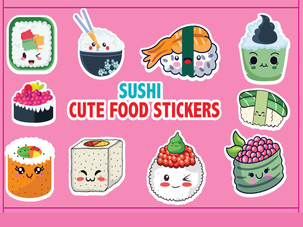 A high-quality cute food sticker, custom stickers design | Upwork