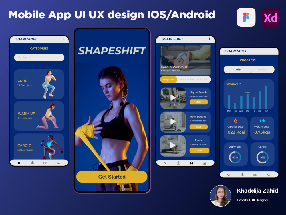 Mobile app UI UX design in figma and adobe xd | Upwork