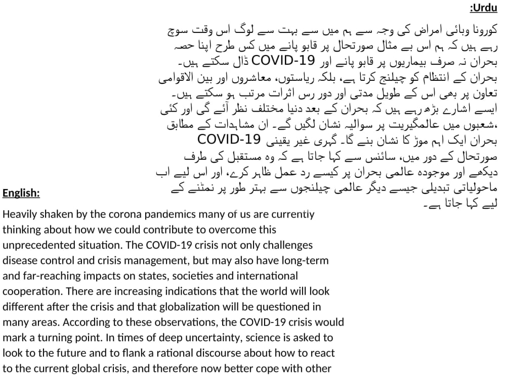 Accurate Translation From English To Urdu Or Vice Versa Upwork