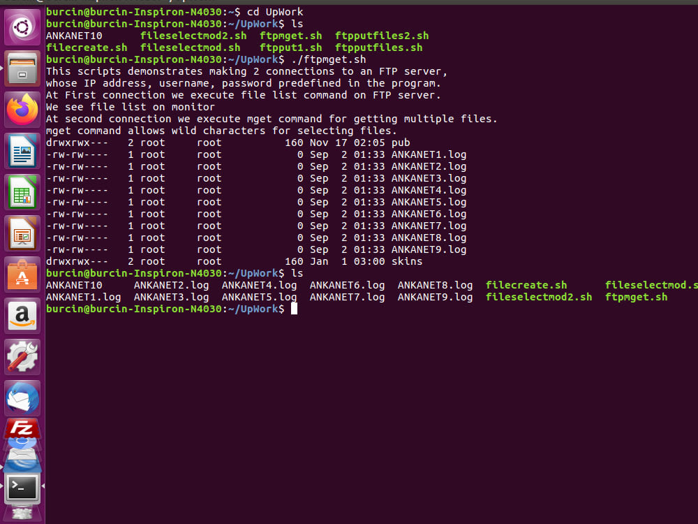 Tested Linux Bash Scripts to Upload Multi Files to FTP Server | Upwork