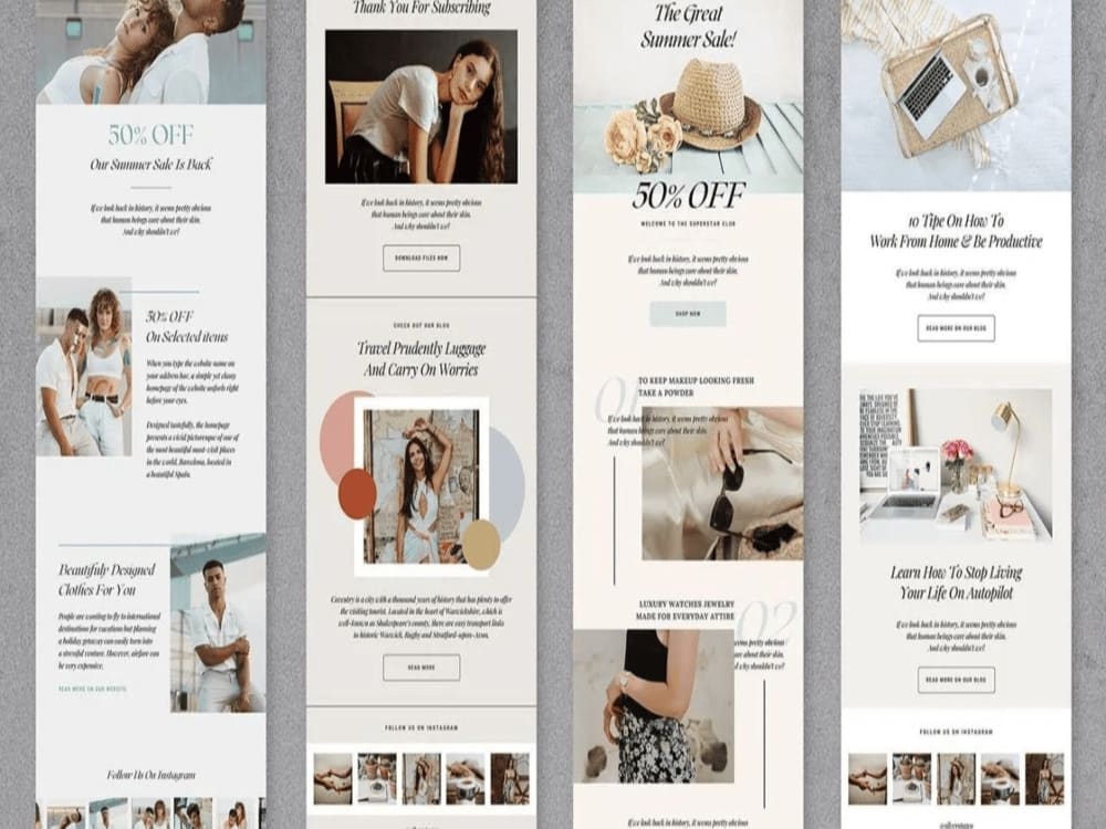 Klaviyo, beehiiv, mailchimp, substack email newsletter template | Upwork