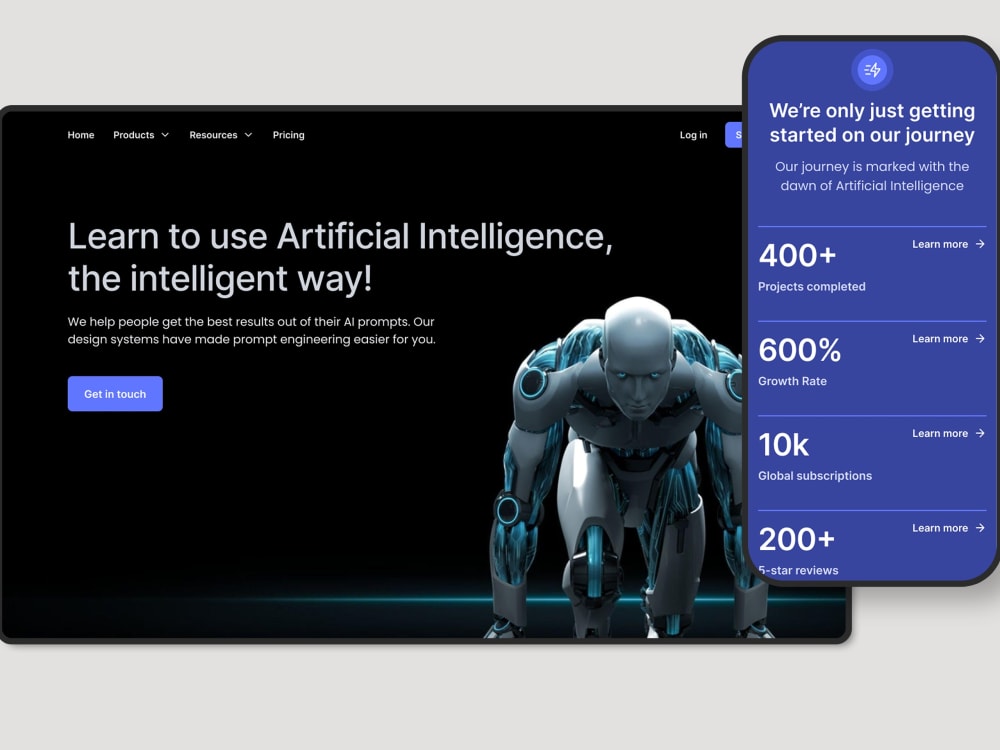 A complete User Interface and User Experience for your website or your ...