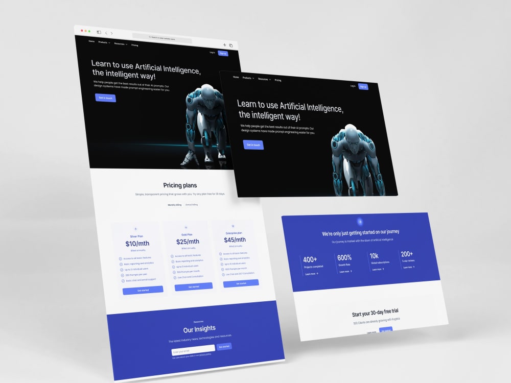 A complete User Interface and User Experience for your website or your ...
