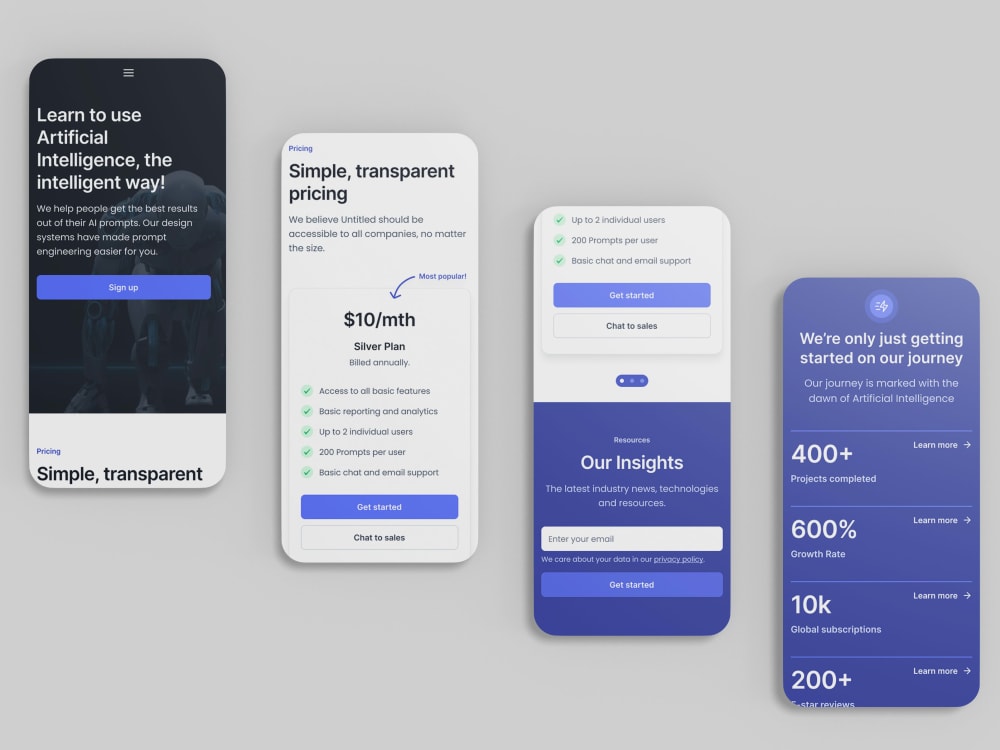 A complete User Interface and User Experience for your website or your ...