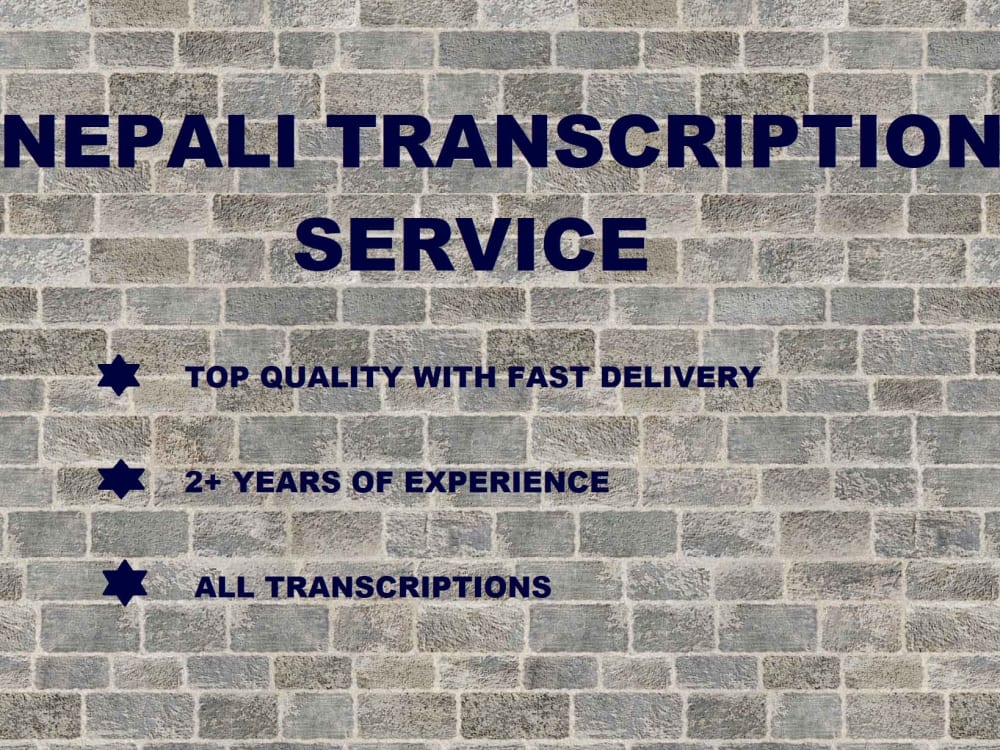 Transcription service in Nepali | Upwork