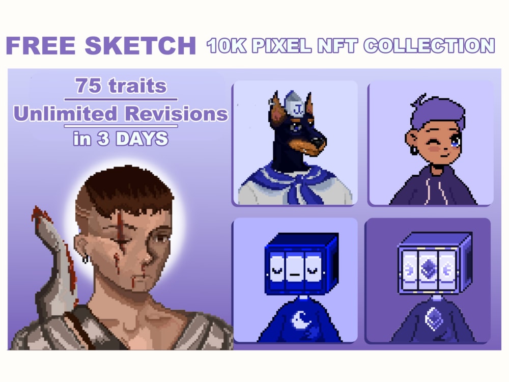 10k pixel nft collection in 1 day | Upwork