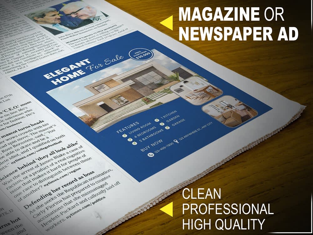 Awesome magazine ad Design, newspaper ad, print-ready flyer,s or poster ...