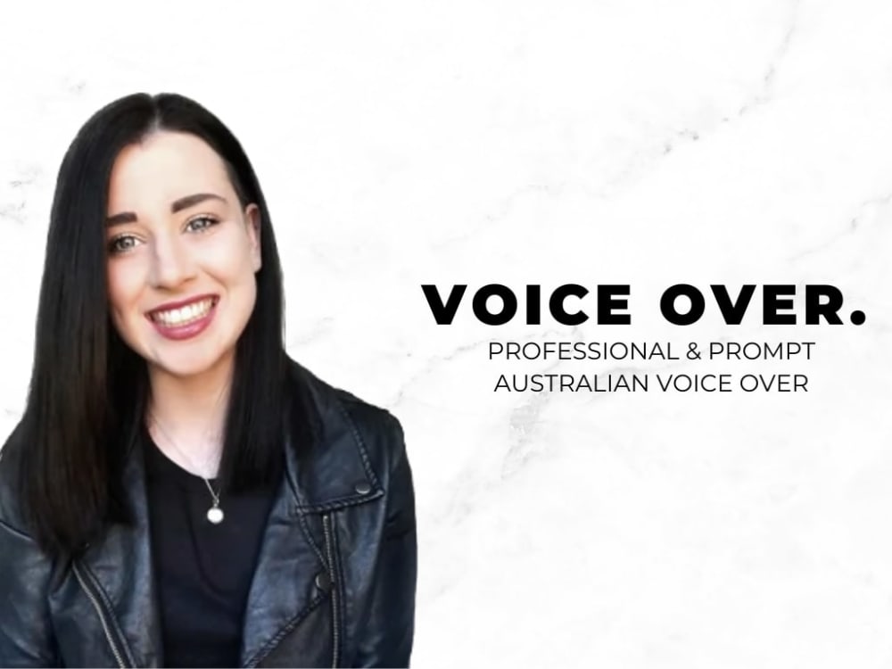 A professional & engaging Australian female voiceover within 24 hours ...