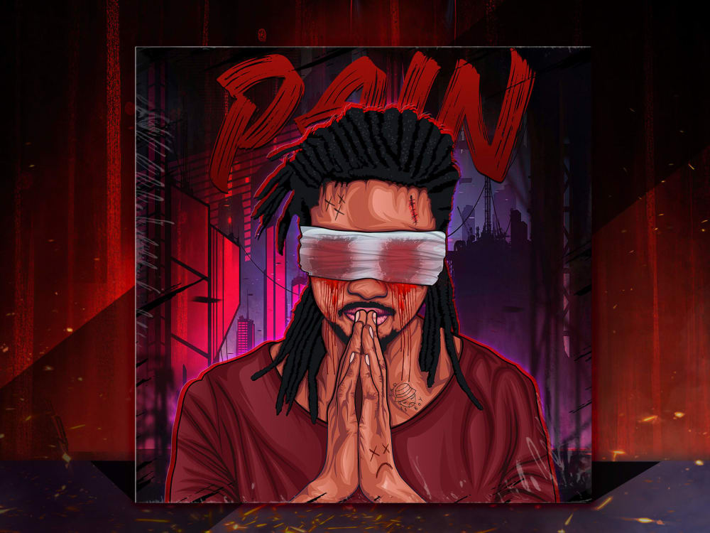 An amazing album cover, single song cover and mixtape cartoon cover art ...