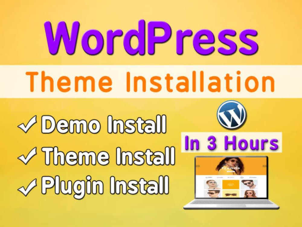 WordPress theme Installation, demo import within 3 hours | Upwork