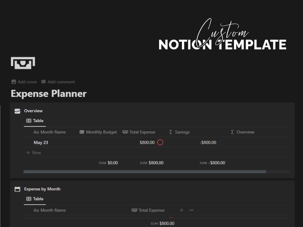 Custom notion template for personal & commercial use | Upwork