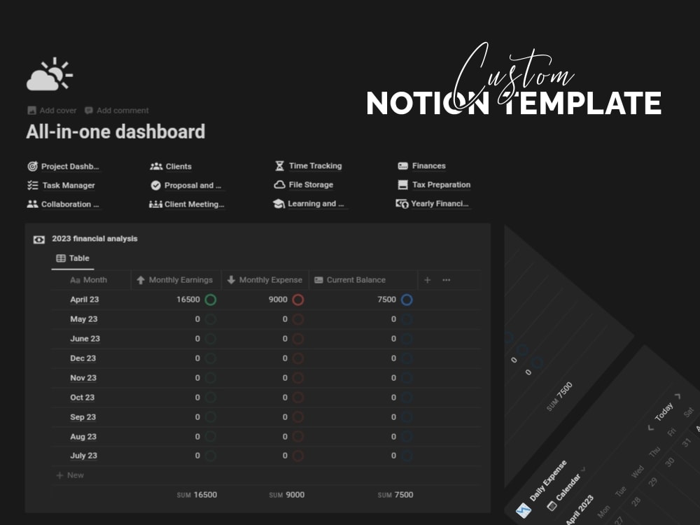 Custom notion template for personal & commercial use | Upwork