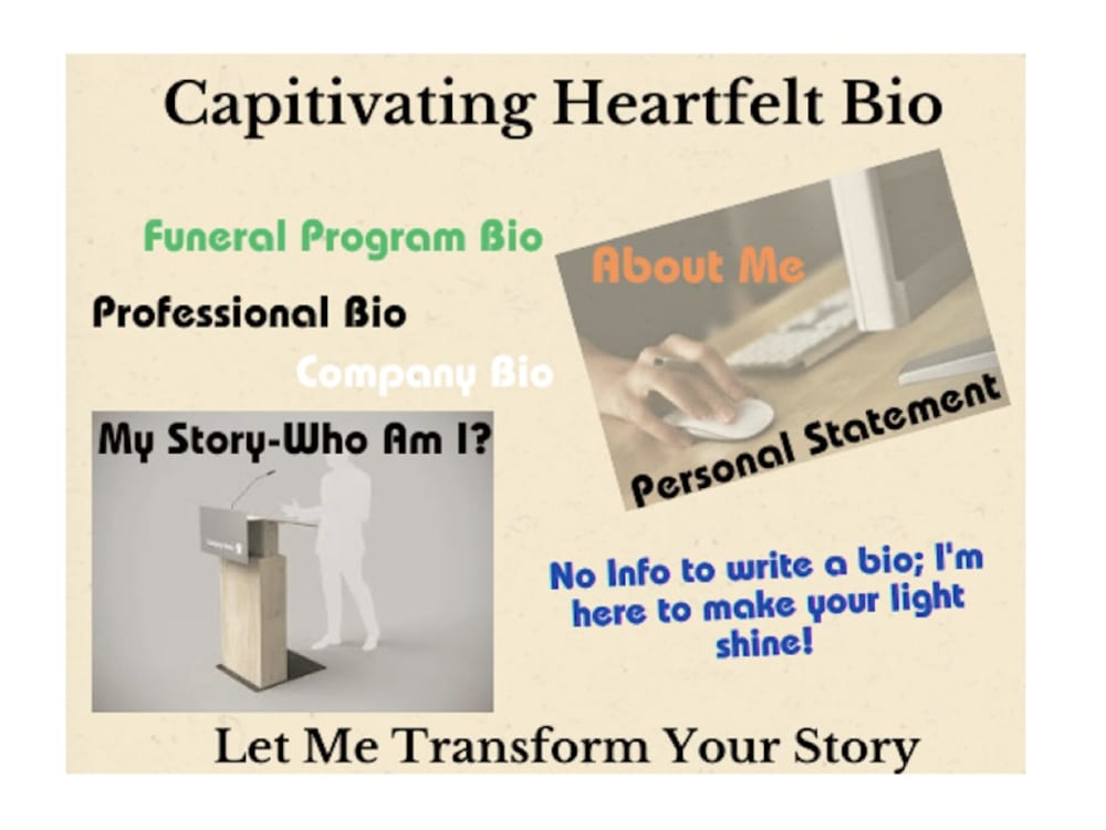 A Creative Meaningful Biography when you have little info to write the ...