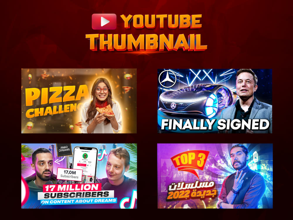 Eye-catchy YouTube thumbnail design | Upwork