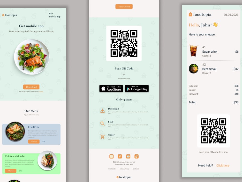 A pretty email design for your business | Upwork