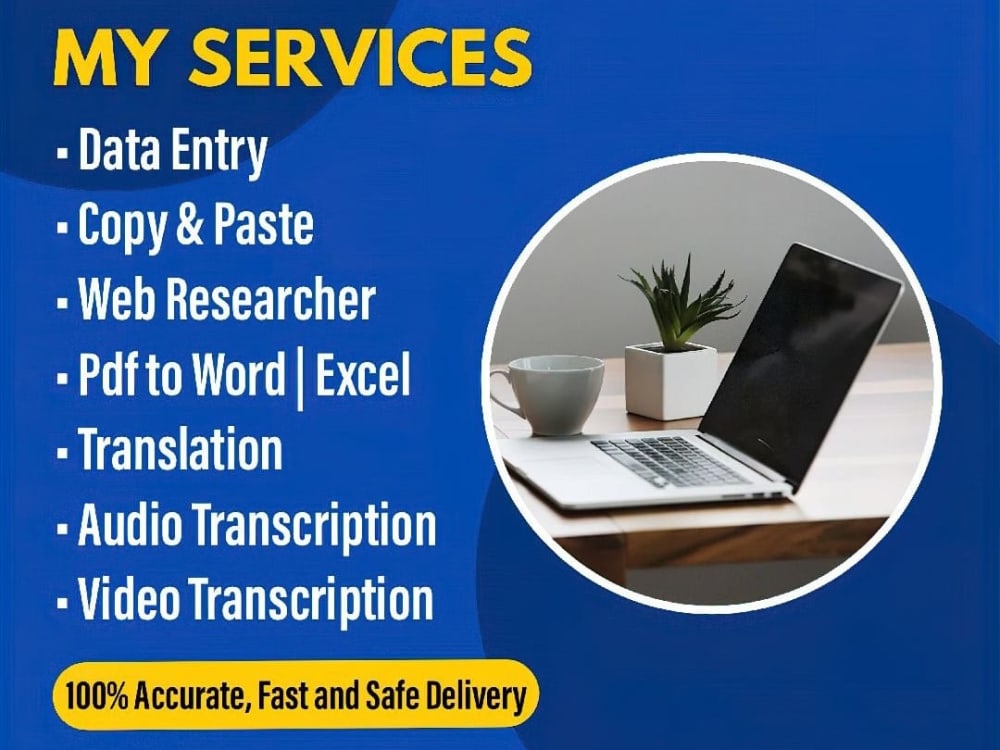 An experienced worker for data entry, translation & audio transcription ...